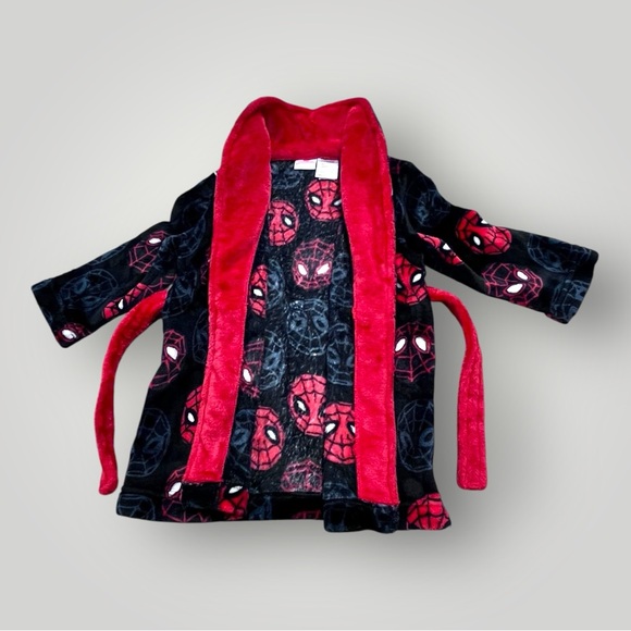 Spiderman | Pajamas | Marvel Spiderman Themed Kids Robe Black And Red ...